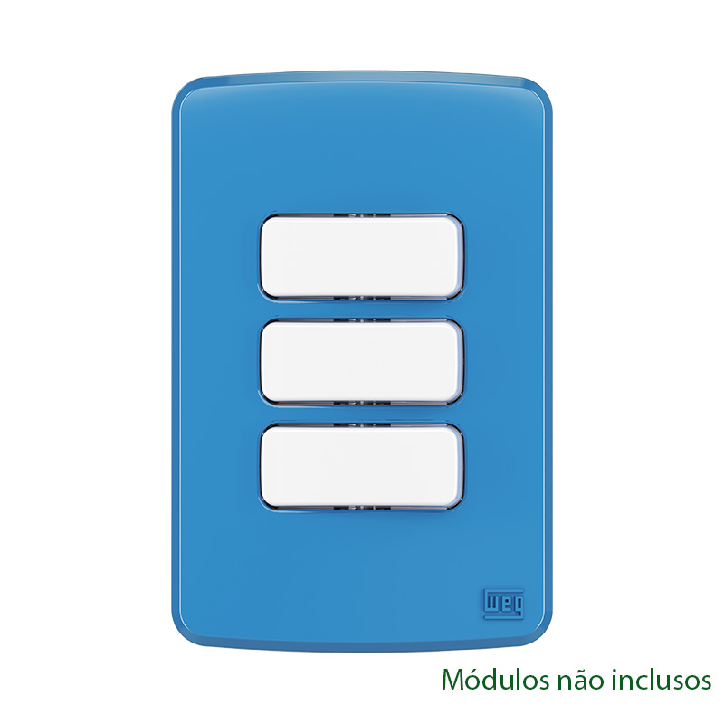 Placa Composé 4×2 3 posições Azul-Weg – 13207600 - Boxlar