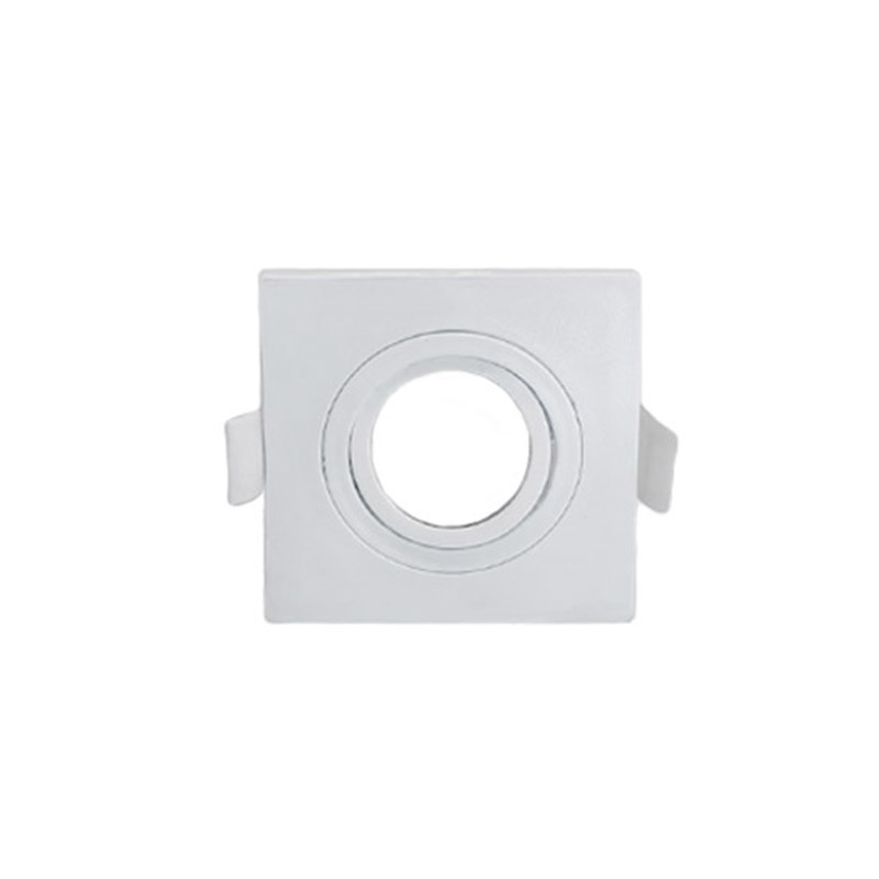 Spot embutir quadrado face plana para dicróica MR16 branco ABS ...